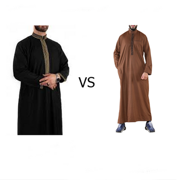 Brown Thobes vs Black Thobes